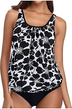 Generic Ensemble tankini 2 pi&egrave;ces pour femme - Maillot de bain push-up - &Eacute;l&eacute;gant - Simple - Maillot de bain sportif rembourr&eacute; - Pour la plage, les vacances, l