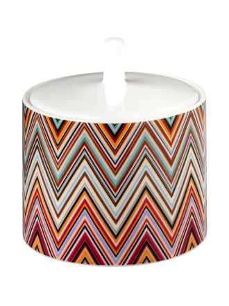 Missoni Home sucrier &agrave; motif zigzag (9 cm x 9 cm) - Blanc