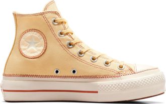 Converse MODE SCHUHE FRAUEN CHUCK TAYLOR ALL STAR LIFT PLATTFORM KONTRASTN&Auml;HTE BRAUN