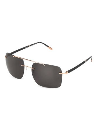Silhouette Sonnenbrille im Metallic-Look - Gold