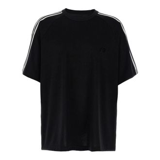 Yohji Yamamoto 3-Stripes Wire T-Shirt - - Tops - Herren - Schwarzk - S