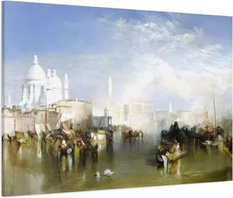 Generic Joseph Mallord William Turner Venice from the Giudecca - Canvas Wall Art Painting Print 48x32inch 120x80cm (Horizontal) / 1.25inch 3.175cm
