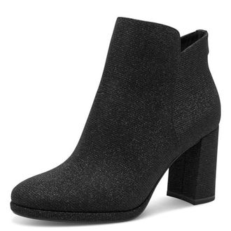 Tamaris Bottines &agrave; talon pour femme - Noir glam - Taille 40 EU, Black Glam, 40 EU