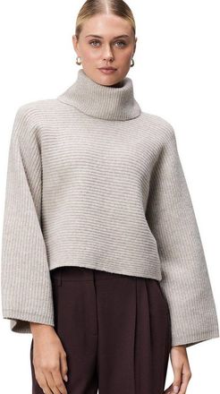 Zero Strickpullover Damen Strickpullover mit Rollkragen (1-tlg) Plain/ohne Details