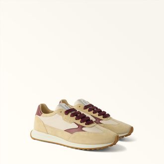 Furla Retro Sneaker Butter Gelb Wildleder + Meshstoff + Kalbsleder Damen