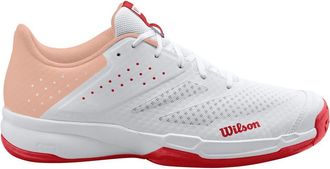 Wilson Damen KAOS Stroke 2.0 Tennis Shoe, White/Peach Parfait/Infrared, 36 2/3 EU