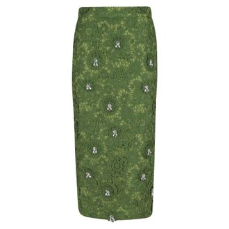 Essentiel Femme, Jupes, Vert, Taille: 38 FR Jourget Lace Pencil Skirt
