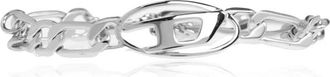 Diesel Homme, Accessoires, Gris, Taille: ONE Size Bracelet Cha&icirc;ne en Acier Inoxydable et Laiton