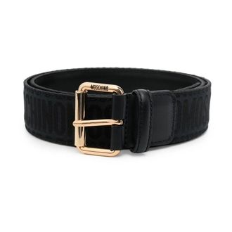 Moschino 1555 Cintura Multilogo - Homme - Accessoires - Noir - Taille: 2XL