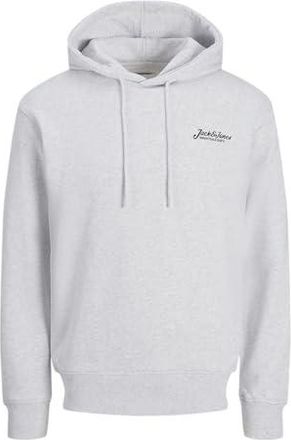 Jack & Jones Sweat à Capuche Homme avec Cordon et Logo brodé., Couleurs:Gris-Claire, Taille Chandail:XXL