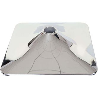 Hhg Plateau de sol pour tabouret de bar, chaise pivotante de salle &agrave; manger, rectangulaire, chrome, &oslash; 37,5cm