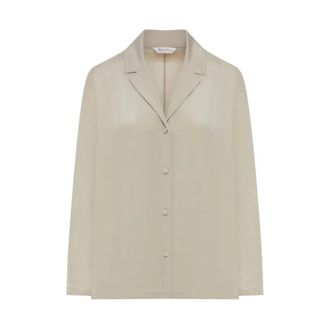Max Mara Femme, Blouses et Chemises, Beige, Taille: 38 FR Chemise sign&eacute;e
