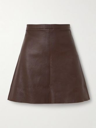 Stouls Mini-jupe En Cuir Lucie - Marron