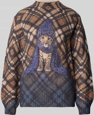 Monari Relaxed Fit Strickpullover aus Woll-Mix mit Alpaka-Anteil