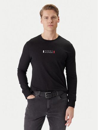 Tommy Hilfiger Longsleeve Brand Love Ls Tee MW0MW41454 Schwarz Slim Fit