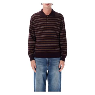 Dunst Polohemd aus Wollmischung mit Streifen - - Tops - Herren - Braun - L