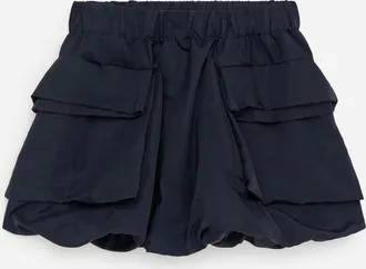 Arket Minirock Mit Bubble-Saum -Blau