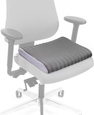 hjh OFFICE Orthopädisches Sitzkissen MEDISIT V Ergonomisches Stuhlkissen mit Memory-Effekt, Bezug abnehmbar & waschbar, Schaumstoff Polsterung, Grau