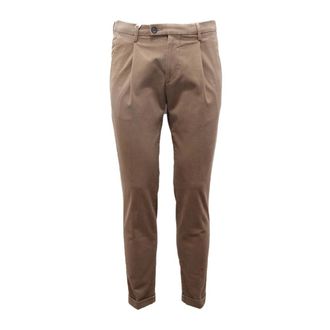 Michael Coal Slim Fit Italienische Baumwollhose - - Trousers - Herren - Braun - W31