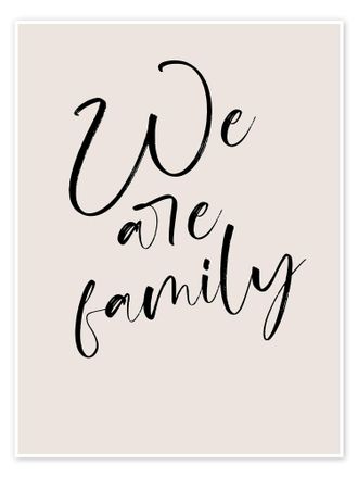Posterlounge We are family Poster von Typobox 13 x 18 cm Beige Wandbilder Wanddeko