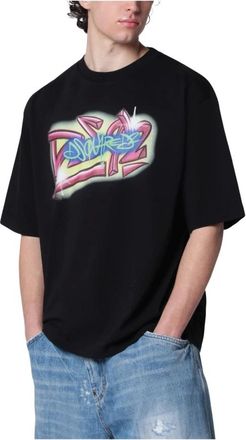 Dsquared2 Homme, Tops, Noir, Taille: XL Tape Loose Fit T-Shirt