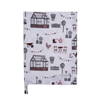 Krasilnikoff Geschirrtuch KW13323 - My Garden, Rose/Mein Garten, rosa