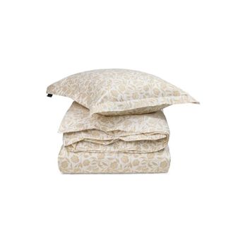 Lexington Company White/Beige Flowers Cotton Sateen Bed Set, 135x200/80x80