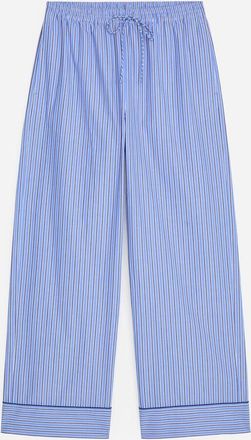 Arket Gestreifte Baumwollhose -Blau