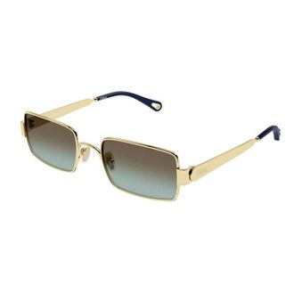 Chlo&eacute; Rechteckige Sonnenbrille - - Accessories - Damen - Gelb - 53 MM