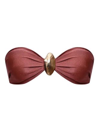 PatBo seashell detail bikini top - Braun