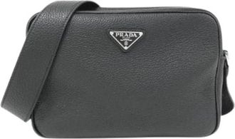 Prada Pre-owned Sac bandouli&egrave;re Vit.daino - Femme - Pre-owned - Noir - Taille: ONE Size