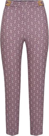 Elisabetta Franchi Femme, Pantalons, Violet, Taille: 42 FR Elisabetta Franchi - Pantalons > Pantalons larges