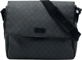 Gucci unisex, Pre-owned, Noir, Taille: ONE Size Sac bandouli&egrave;re vintage en toile Pre-owned