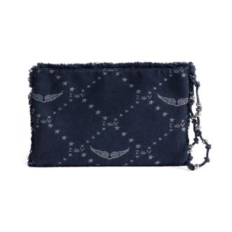 Zadig&Voltaire Pochette Angel en jean - Femme - Sacs - Bleu - Taille: ONE Size