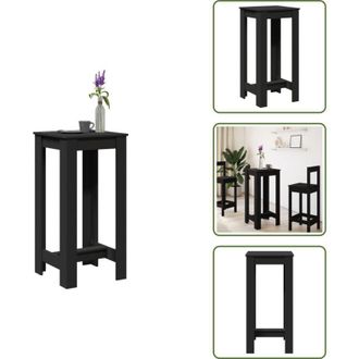 vidaXL VidaXL Bartisch Schwarz 51x50x103,5 cm Holzwerkstoff