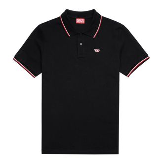 Diesel Homme, Tops, Noir, Taille: S Polo &agrave; Manches Ray&eacute;es