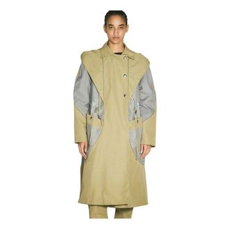 Kiko Kostadinov Kontrastpanel Kapuzen Trenchcoat - - Coats - Damen - Gr&uuml;n - XS