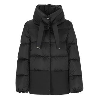 Herno Schwarze gesteppte Daunenjacke mit hohem Kragen - - Jackets - Damen - Schwarzk - M