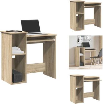 vidaXL Vidaxl - Schreibtisch mit Regalen Sonoma-Eiche 84x40x78 cm Holzwerkstoff - Schreibtisch - Schreibtische - B&uuml;rotisch - Computertisch