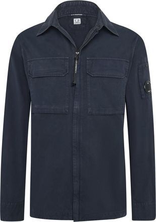 C.P. Company Overshirt aus Baumwolle mit Logo-Patch am linken Arm in