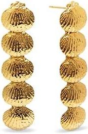 Singularu Boucles dOreille Long Maris. Acier avec Plaqu&eacute; or 18 carats. Bijoux pour Femme