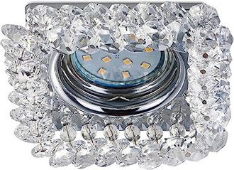 Trio Leuchten Einbauspot Dolomite 651800152, Metall Chrom, Kristallgas, exkl. 1x GU10