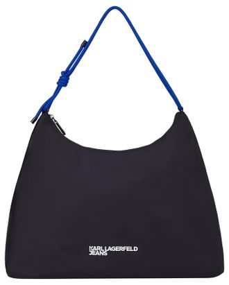 Karl Lagerfeld WomenS, Cord Nylon Large Shoulder Bag, Black, One size