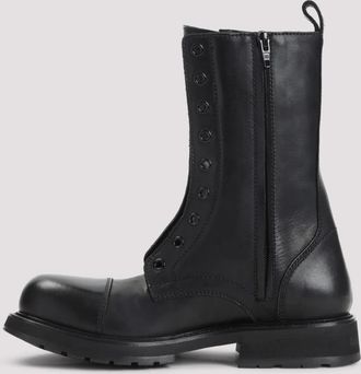 Balenciaga Stiefel - Premium Leather Ankle Boots With Rounded Toe - Gr. 37 (EU) - in Schwarz - f&uuml;r Damen