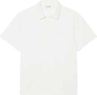 Lacoste Homme, Tops, Blanc, Taille: XL Polo Brod&eacute; Paris Coupe Classique