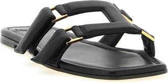 Elisabetta Franchi Nappa Leather Sandals - Black