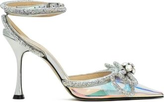 Mach & Mach Mach & Mach, Femme, Chaussures, Gris, Taille: 39 1/2 EU Mules en PVC orn&eacute;es de cristaux en &eacute;toile