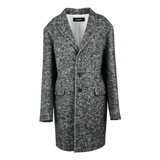 Dsquared2 Femme, Manteaux, Noir, Taille: 34 FR Manteau en laine avec boutonnage