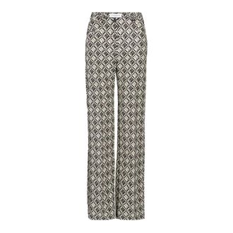 Marine Serre Femme, Pantalons, Multicolore, Taille: 40 FR Geometric Print Wide-Leg Pants
