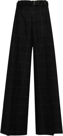 sacai Femme, Pantalons, Noir, Taille: 42 FR Wide Pantalons